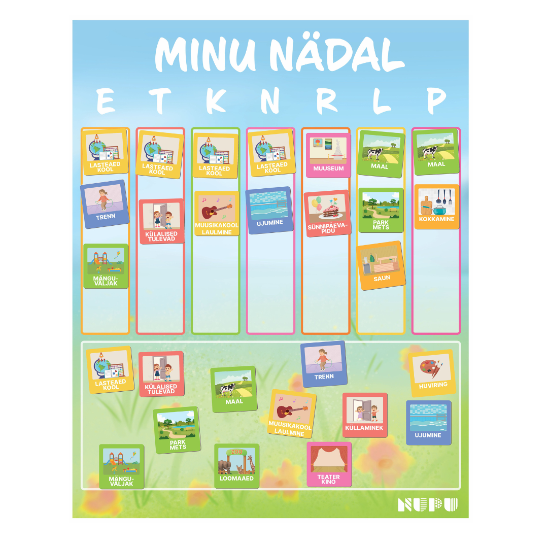 Päevarutiinid ja nädala planeerimine – Nupu- Arendavad mänguasjad lastele